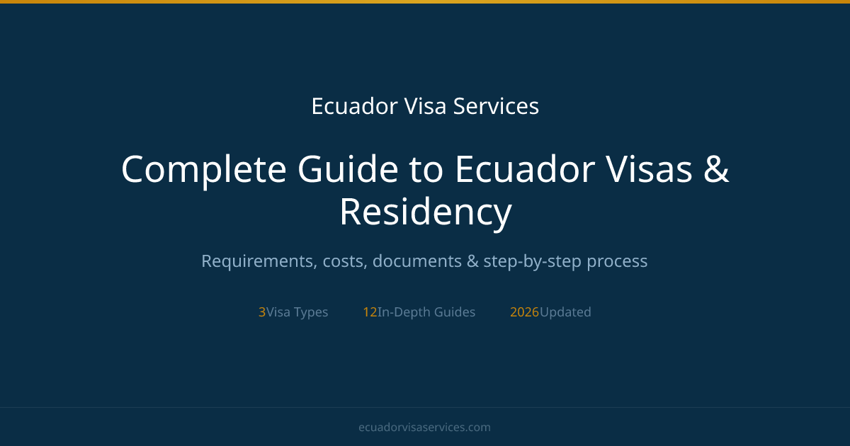 Ecuador Visa Services — Complete Guide to Ecuador Visas & Residency ...